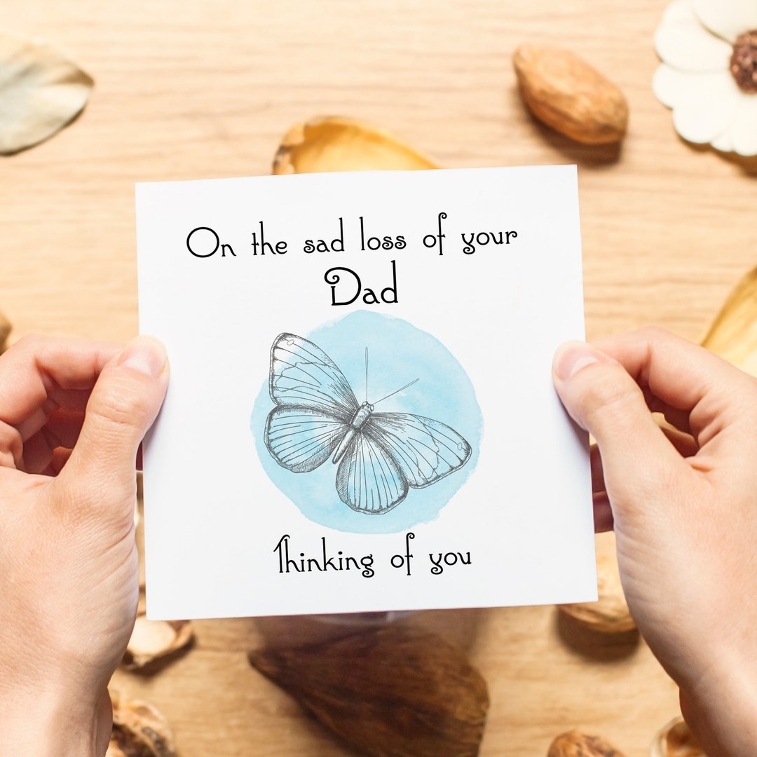Condolence Card Dad, Sorry for Your Loss Father Card, Sympathy Card for ...