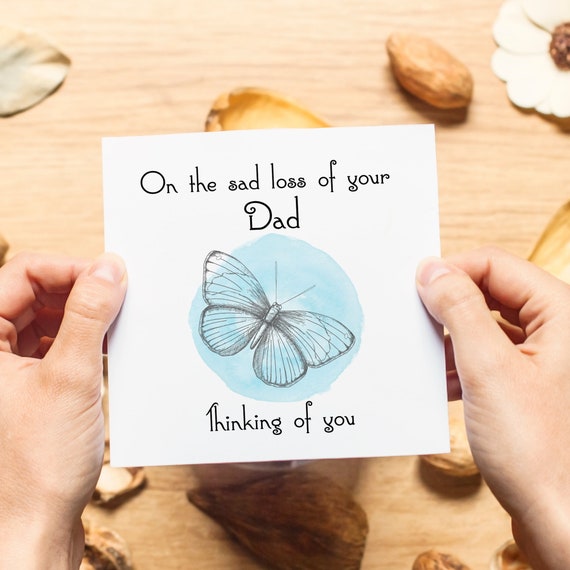 Condolence Card Dad Sorry for Your Loss Father Card Sympathy - Etsy