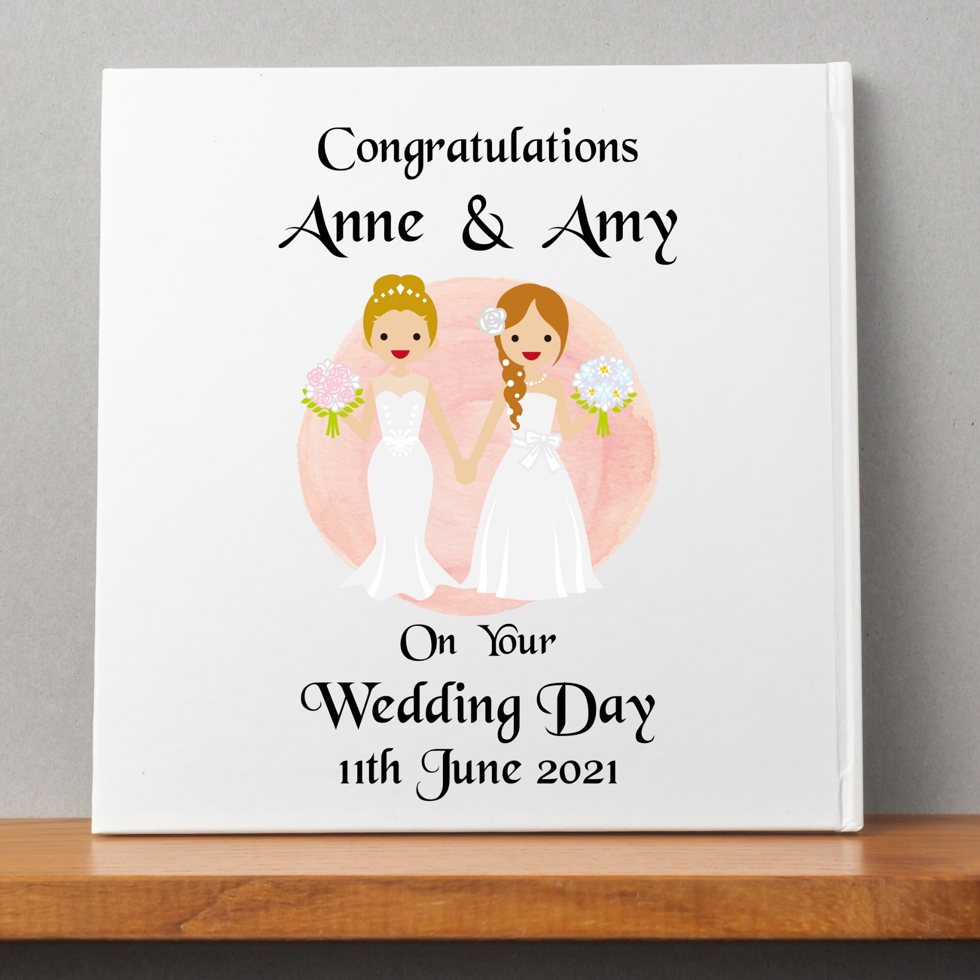 Lesbian Wedding Card Wedding Cards For Lesbian Marriage Etsy Uk
