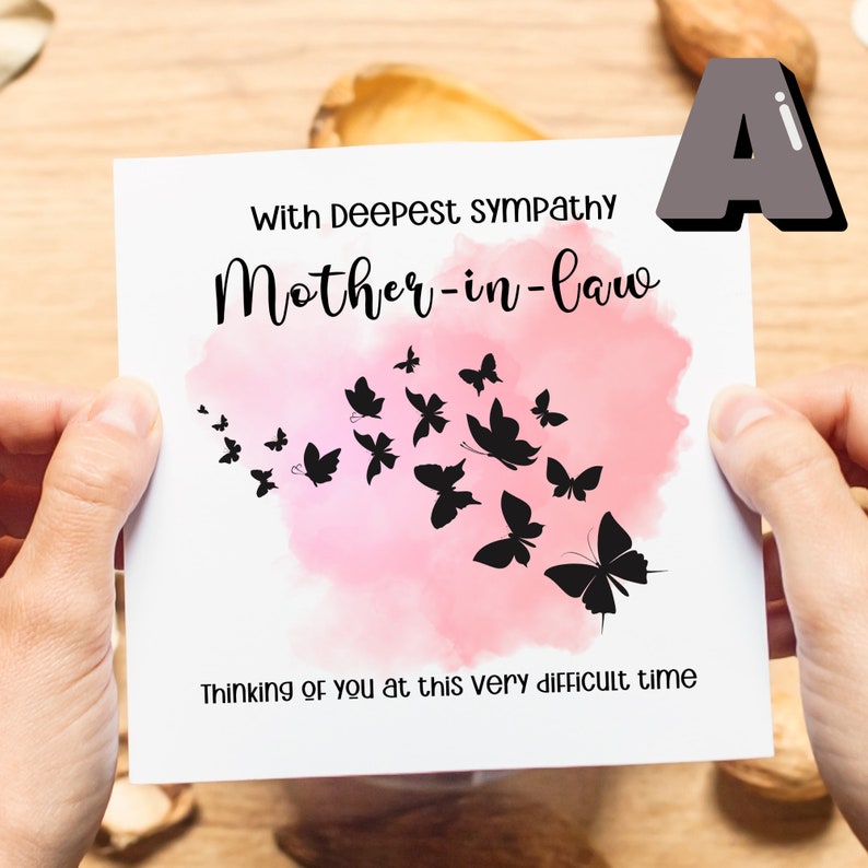 With Deepest Sympathy Card for Sudden Loss of Mother-in-law With a ...