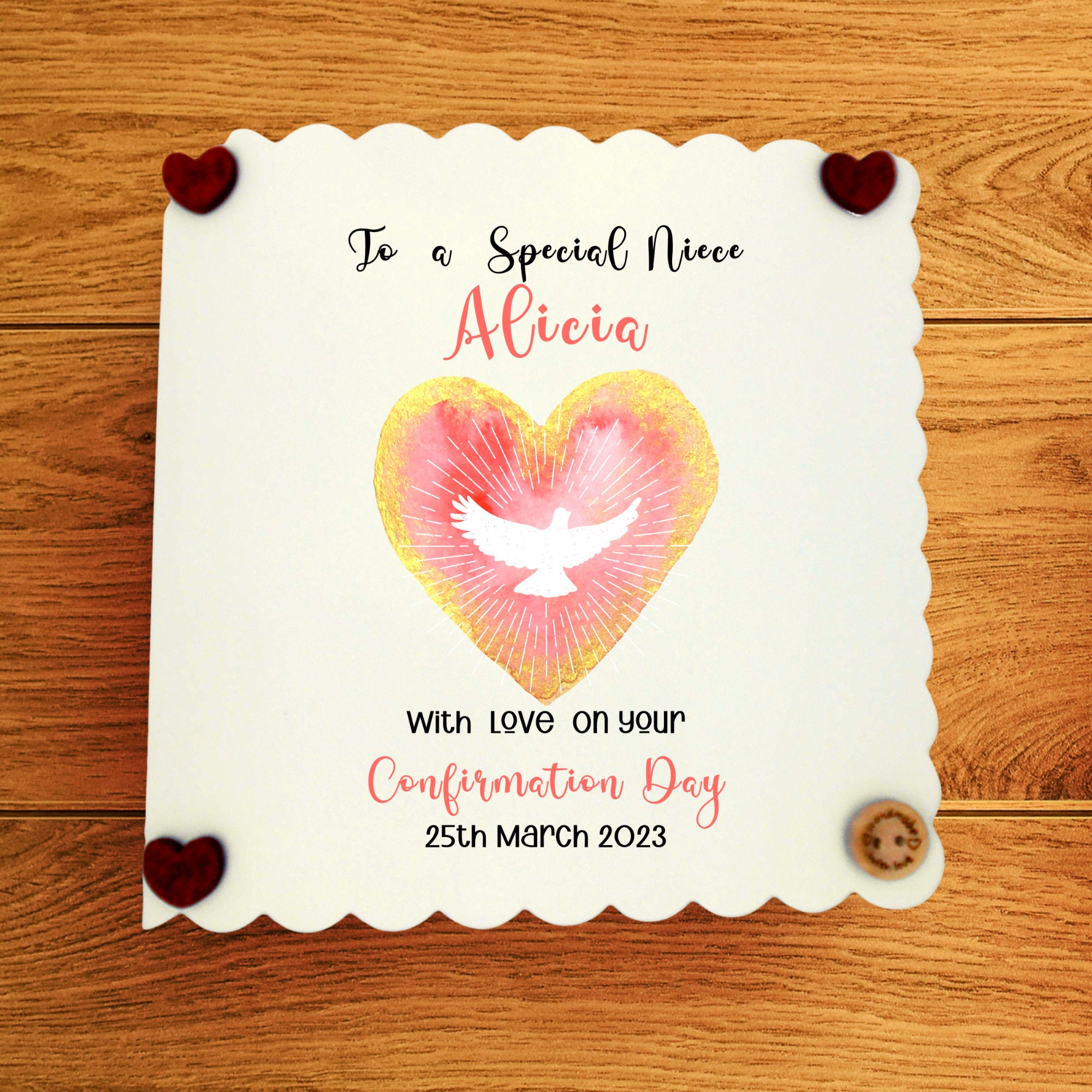 Confirmation Card for Daughter Personalised, Congrats Granddaughter ...
