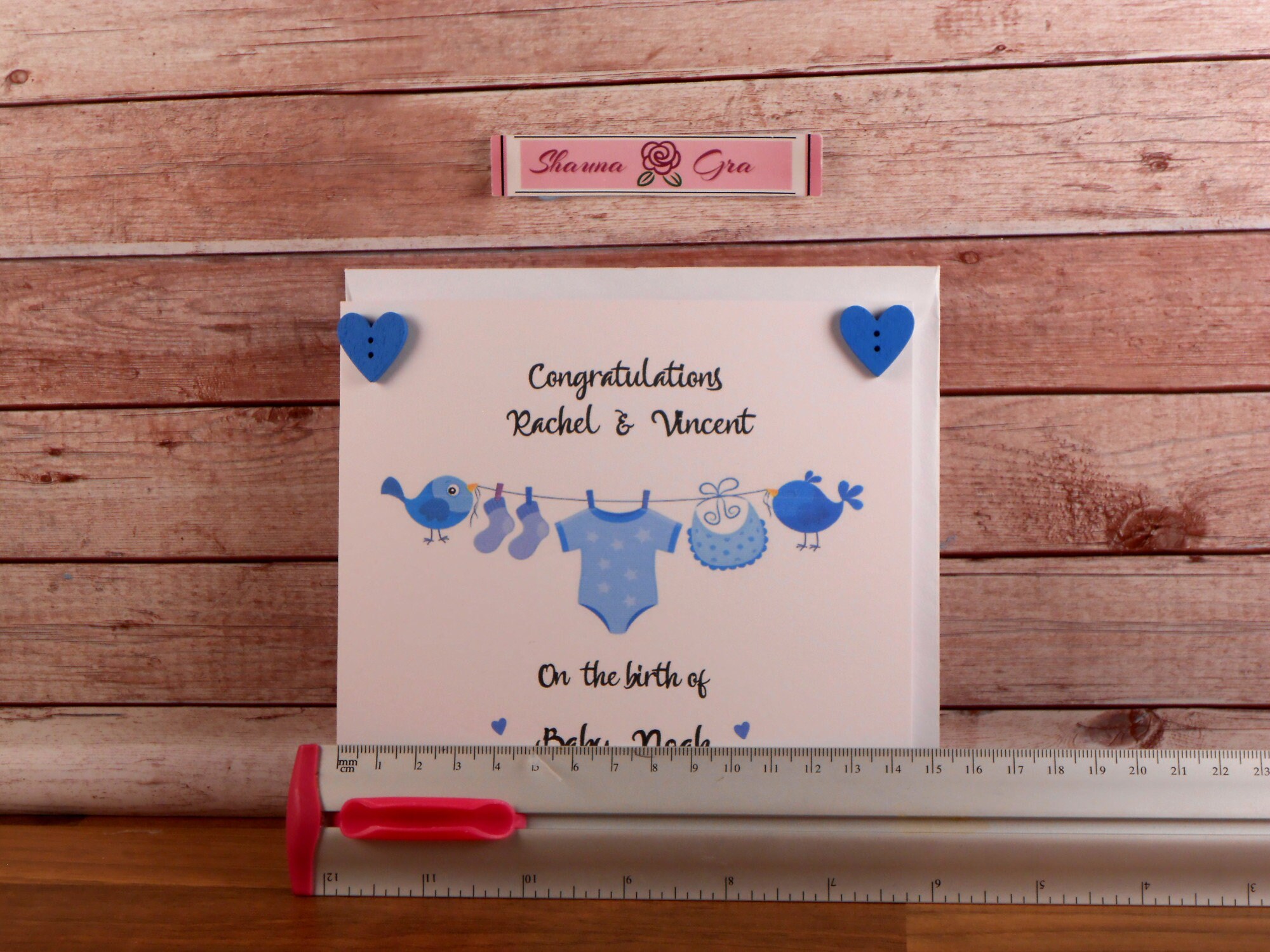 Cute Baby Boy Washing Line Card Congratulations It's a - Etsy
