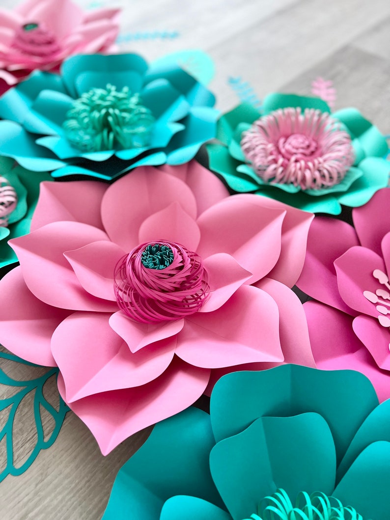 Custom Paper Flowers Set of 8 Birthday Party Decor Baby - Etsy