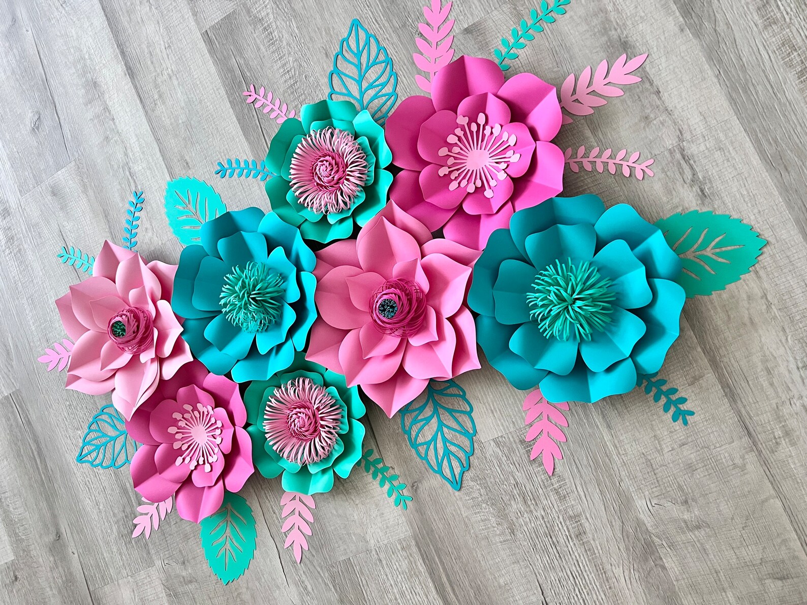 Custom Paper Flowers Set of 8 Birthday Party Decor Baby - Etsy
