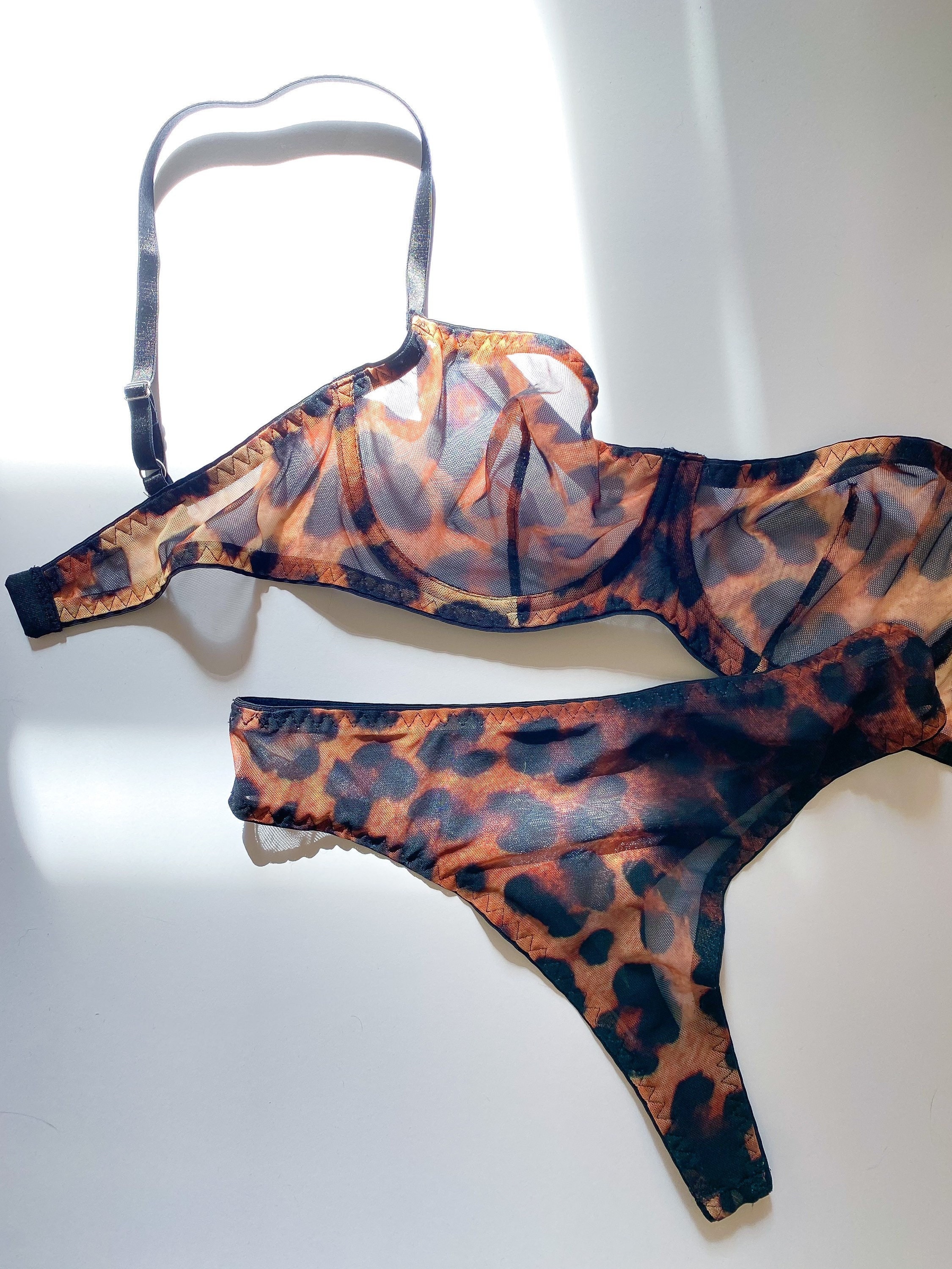 Hot Lingerie Cheetah/leopard Pattern Lingerie Sheer Lingerie - Etsy
