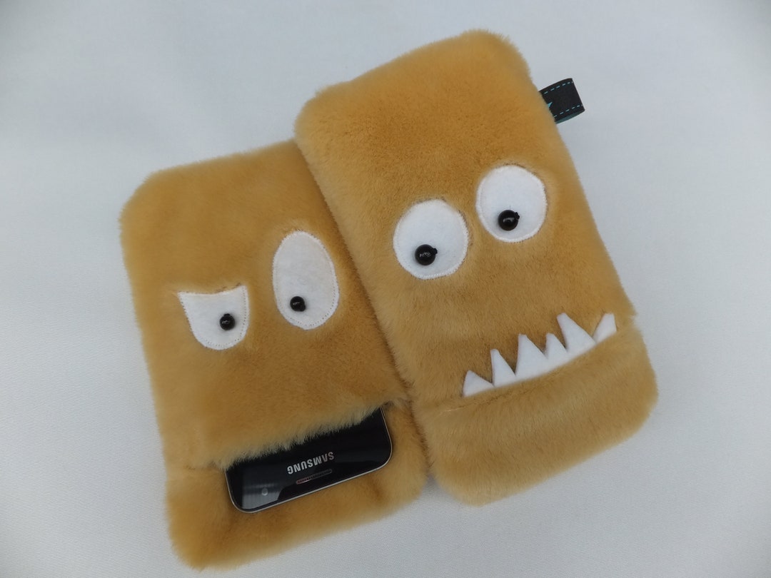 Mobile Phone Case Monster Beige, Monster Mobile Phone Case Vegan Faux ...