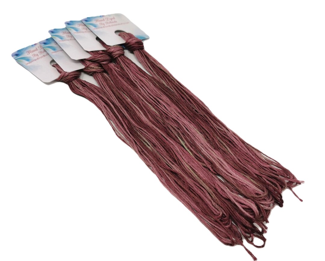 Hand-dyed DMC Floss ~ 6 Strand Cotton Cross Stitch Embroidery Floss ...