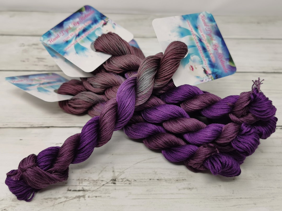 50 Yard Hank of Hand-dyed DMC Floss ~ Stranded Cotton Floss Cross ...