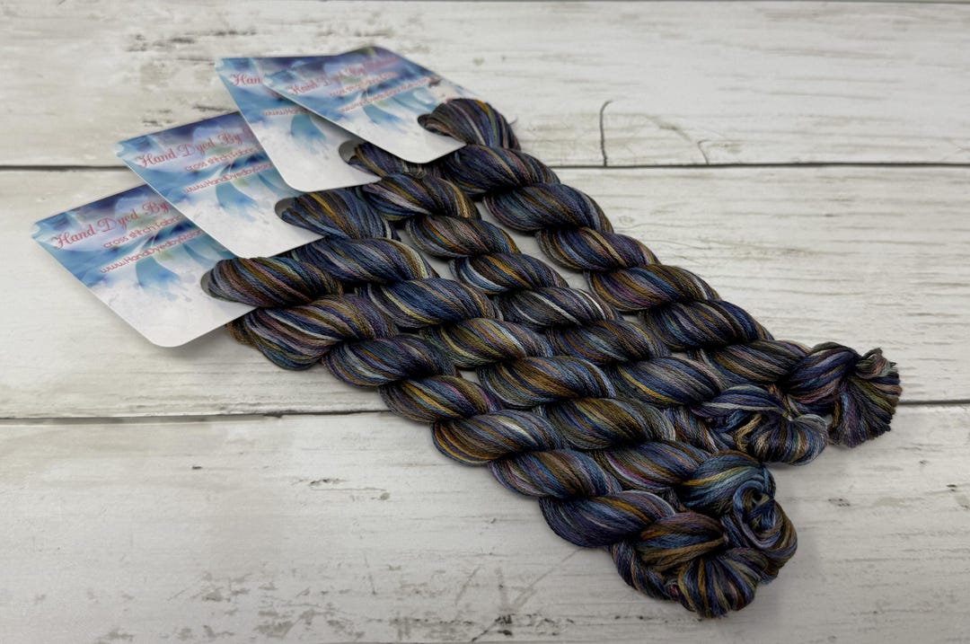 50 Yard Hank of Hand-dyed DMC Floss ~ 6 Strand Cotton Cross Stitch ...
