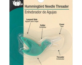 Le Needle Bird Hummingbird Needle Threader by Tacony Blue Purple Green ...