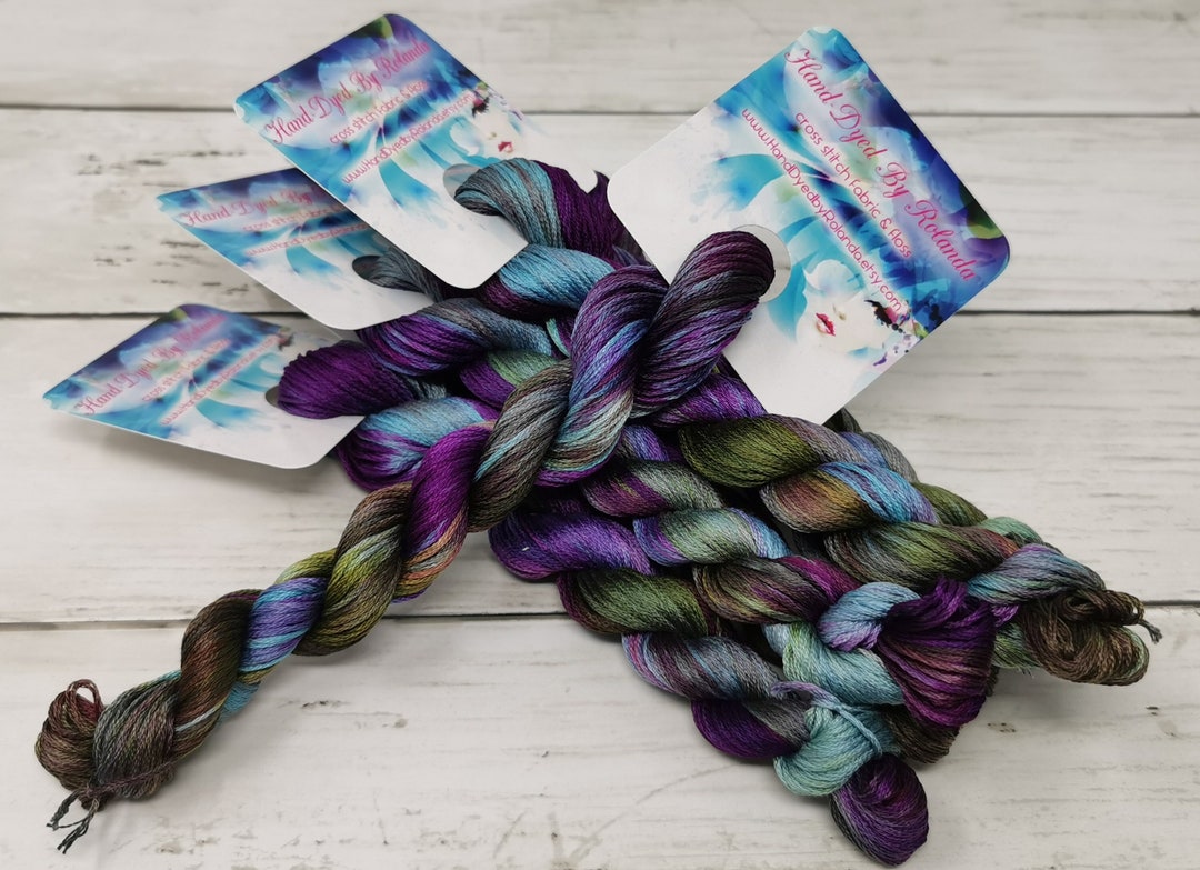 50 Yard Hank of Hand-dyed DMC Floss ~ Stranded Cotton Floss Cross ...