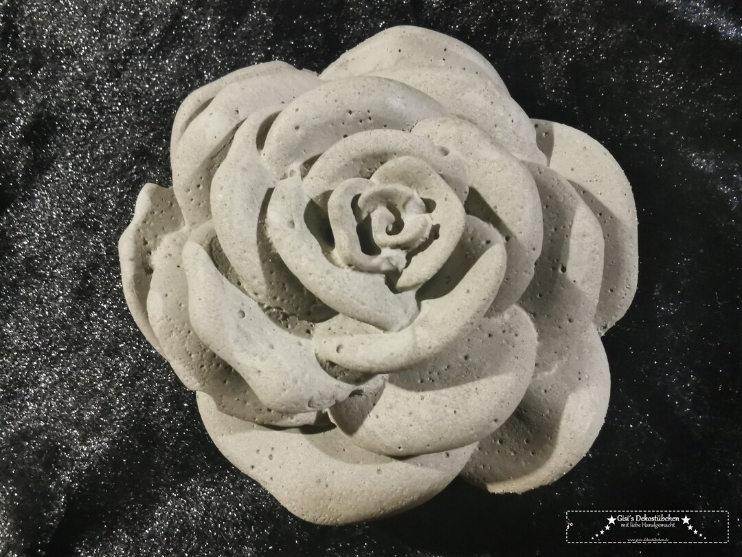 Concrete Rose Handmade Weatherproof Unique - Etsy