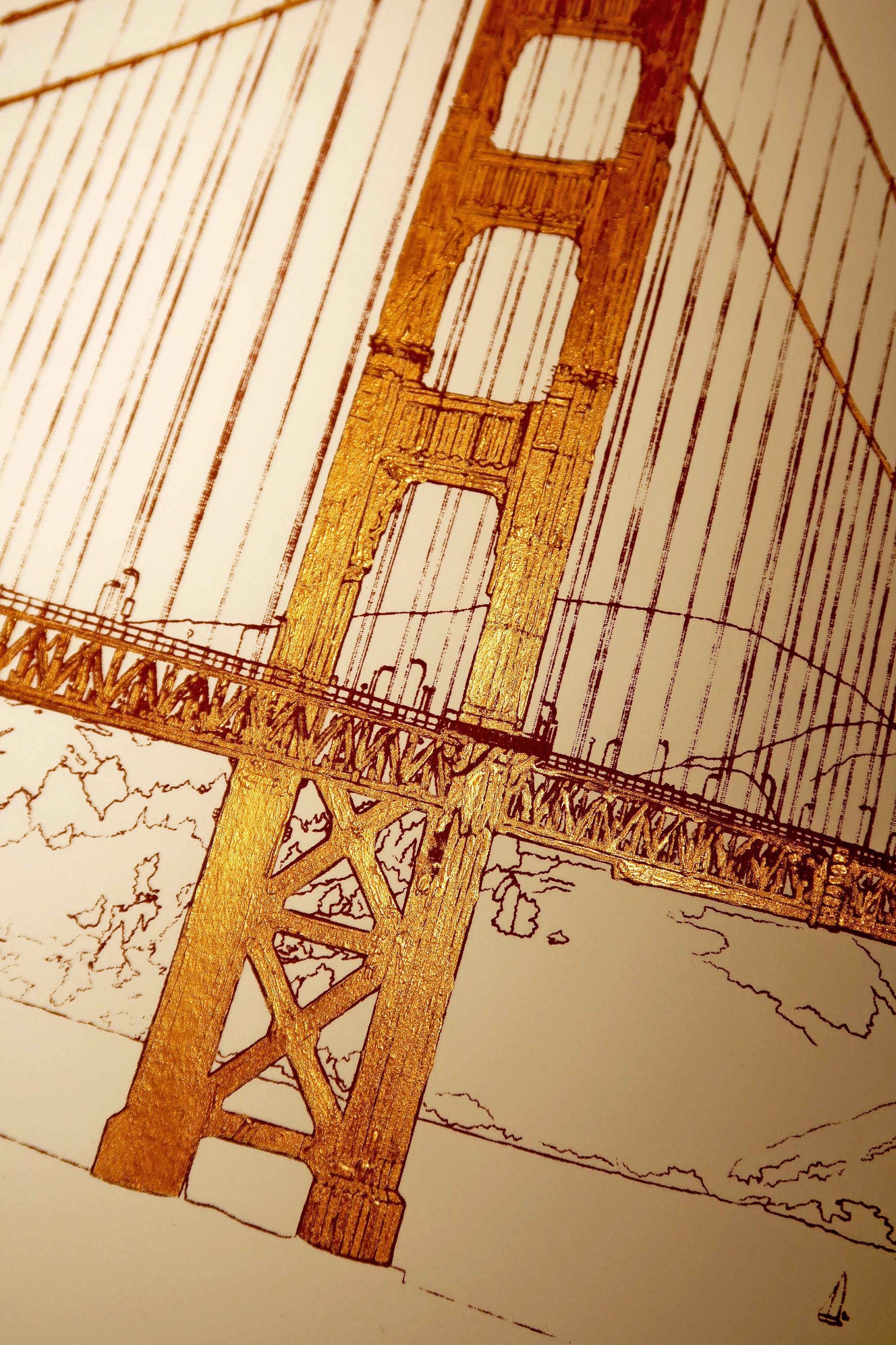 Golden Hour: Hand Painted 1 layer Screen Print - Etsy