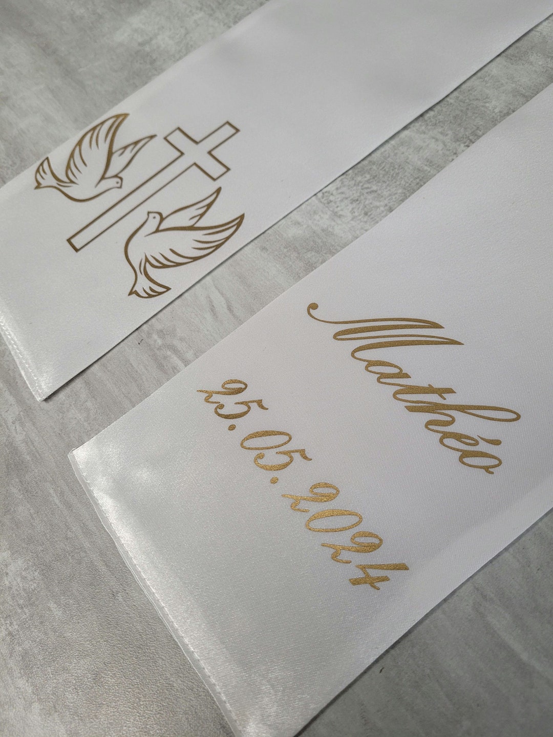Customizable Baptismal Stole Scarf - ALL INCLUDED. Choice of Design, 2 ...