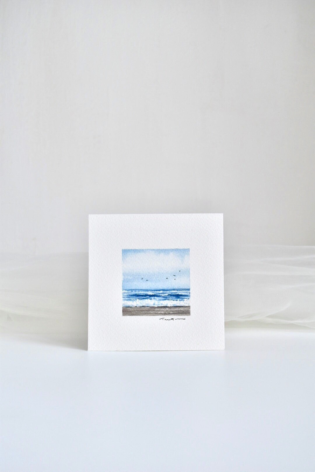 Miniature Seascape Original Watercolor Painting - Etsy