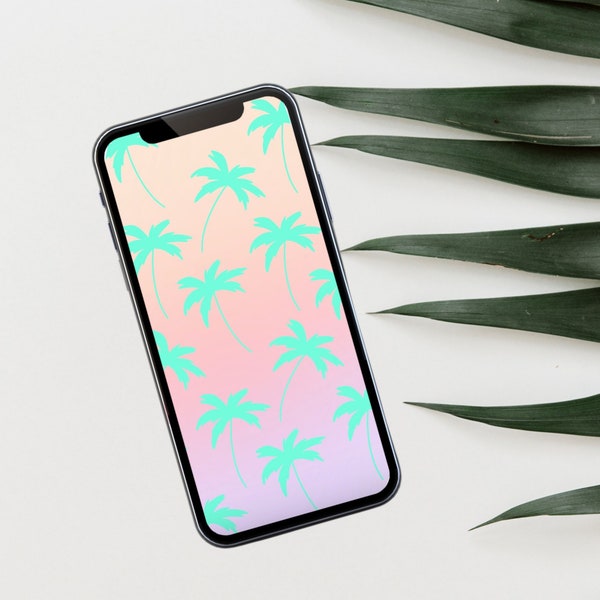Palm Tree Wallpaper - Etsy