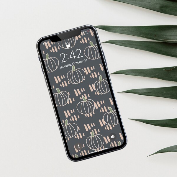 Pumpkin iPhone Wallpaper - Etsy