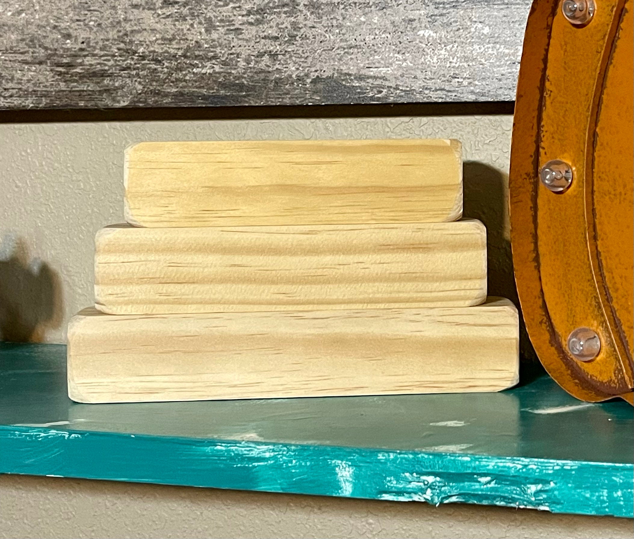 Custom Set of Sports Themed Wood Block Shelf Sitters - Etsy