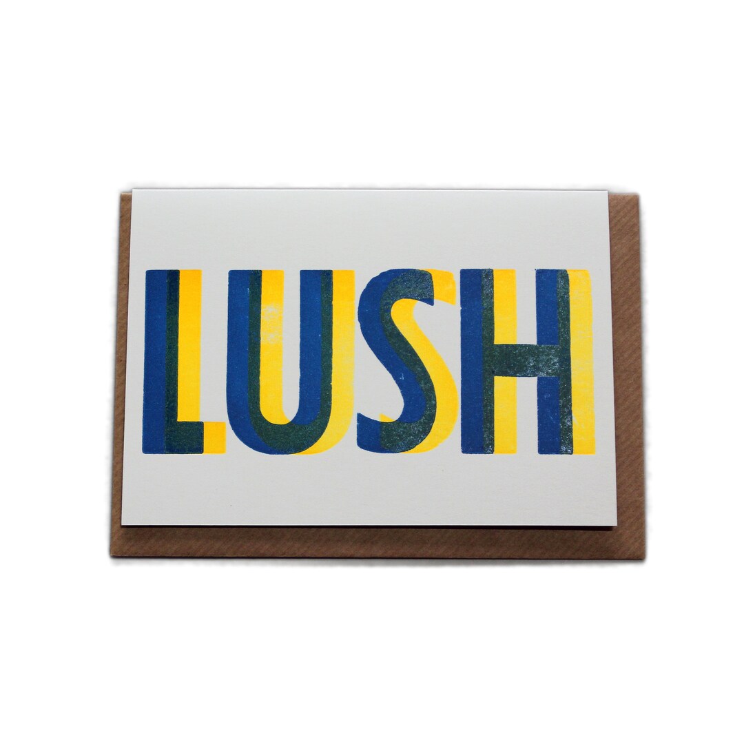Letterpress Printed LUSH Greetings Card - Etsy