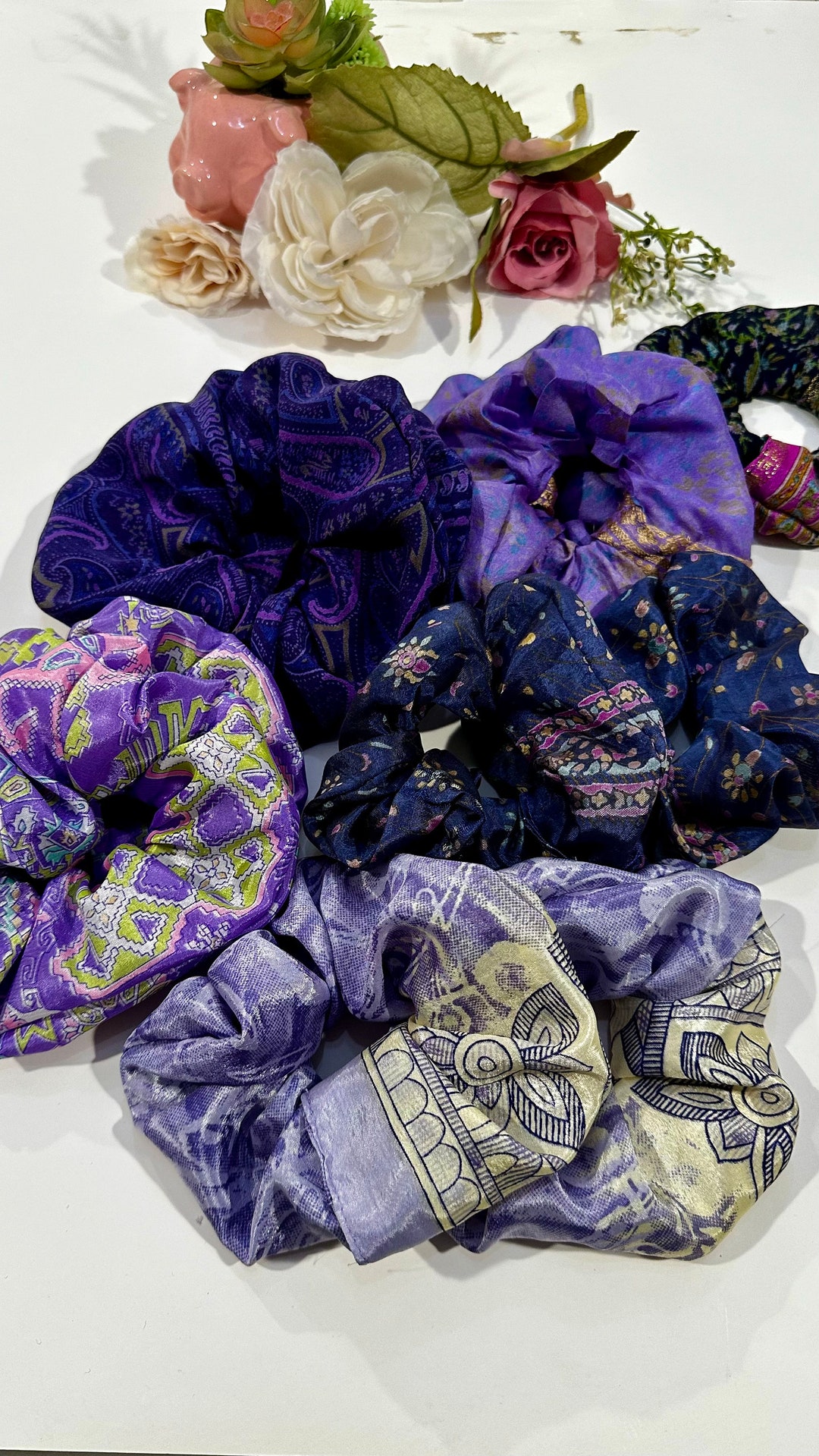 Hair Scrunchie Hair Accessories Silk Scrunchie Silk Hair Accessories ...