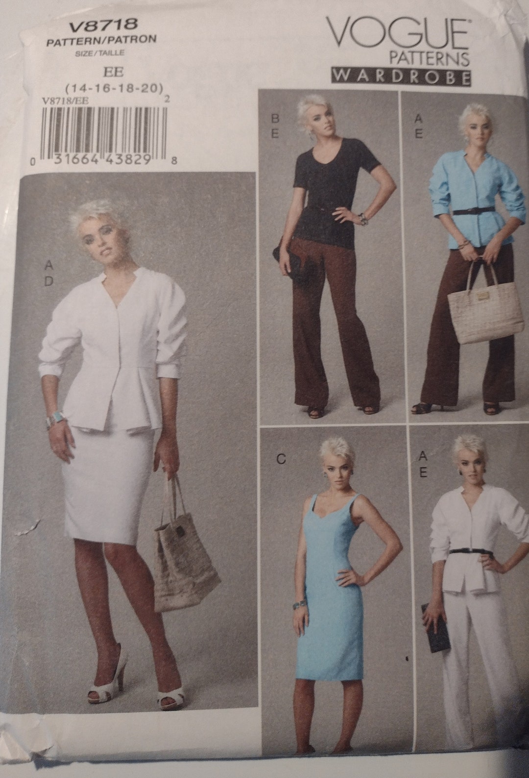 Vogue 8718 Wardrobe Pattern - Etsy
