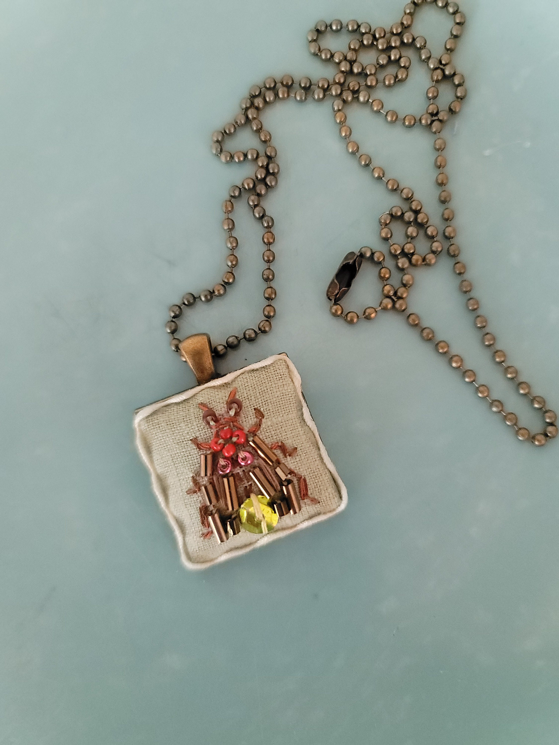 Firefly Stitch and Bead Necklace - Etsy