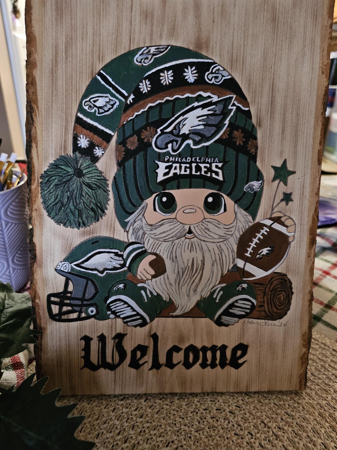 Philadelphia Eagles Themed Winter Welcome Sign - Etsy
