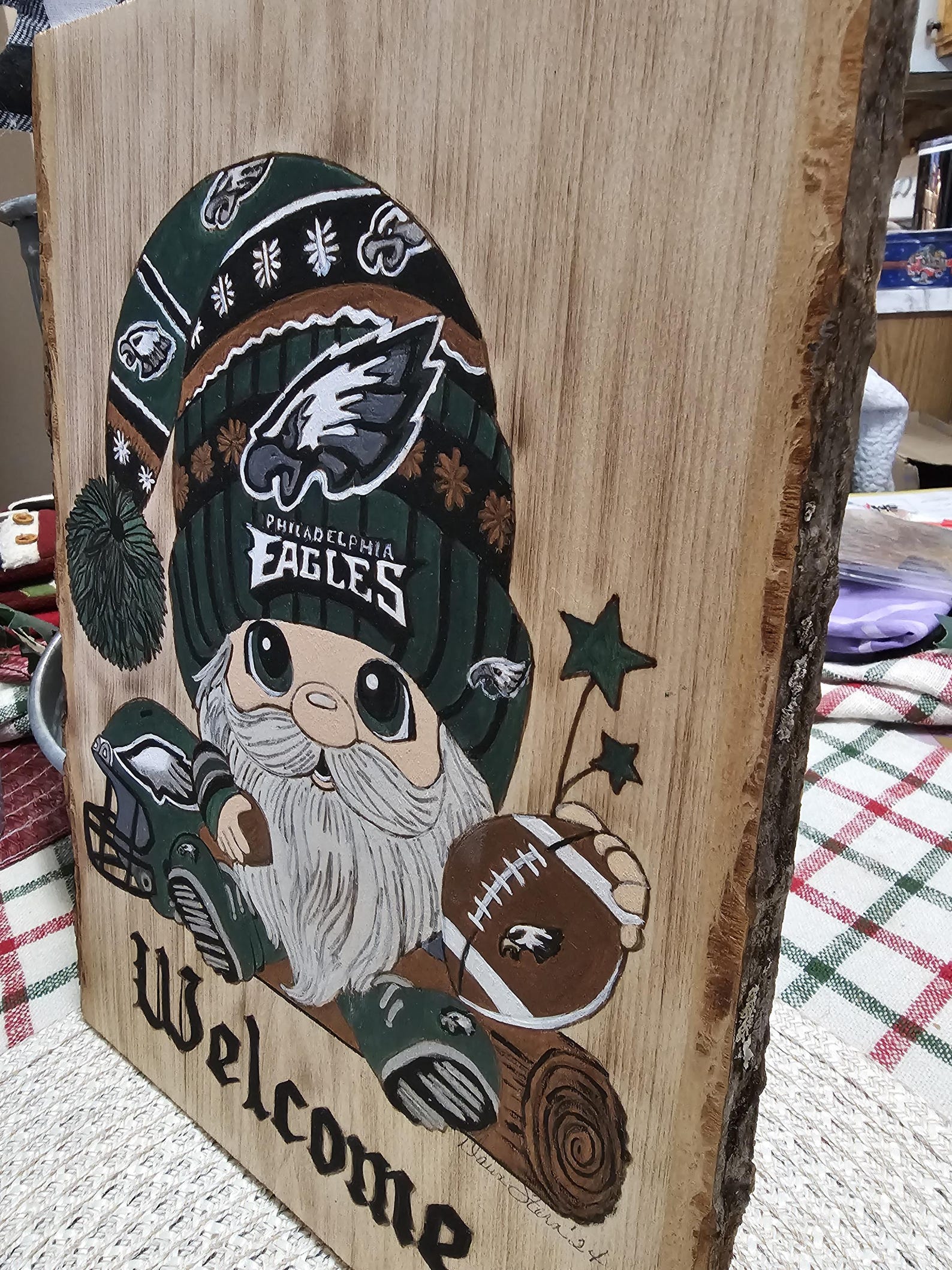 Philadelphia Eagles Themed Winter Welcome Sign - Etsy