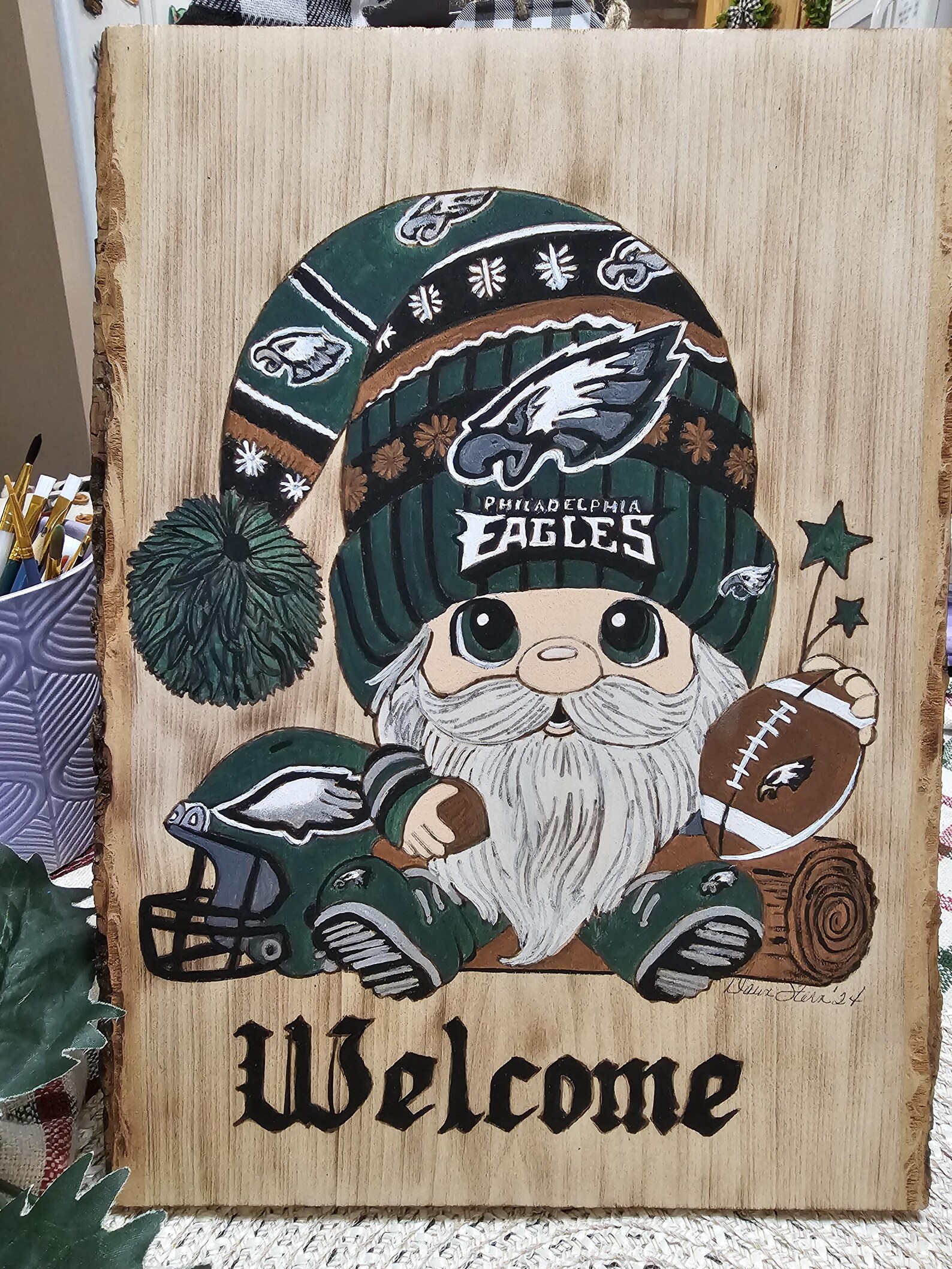 Philadelphia Eagles Themed Winter Welcome Sign - Etsy
