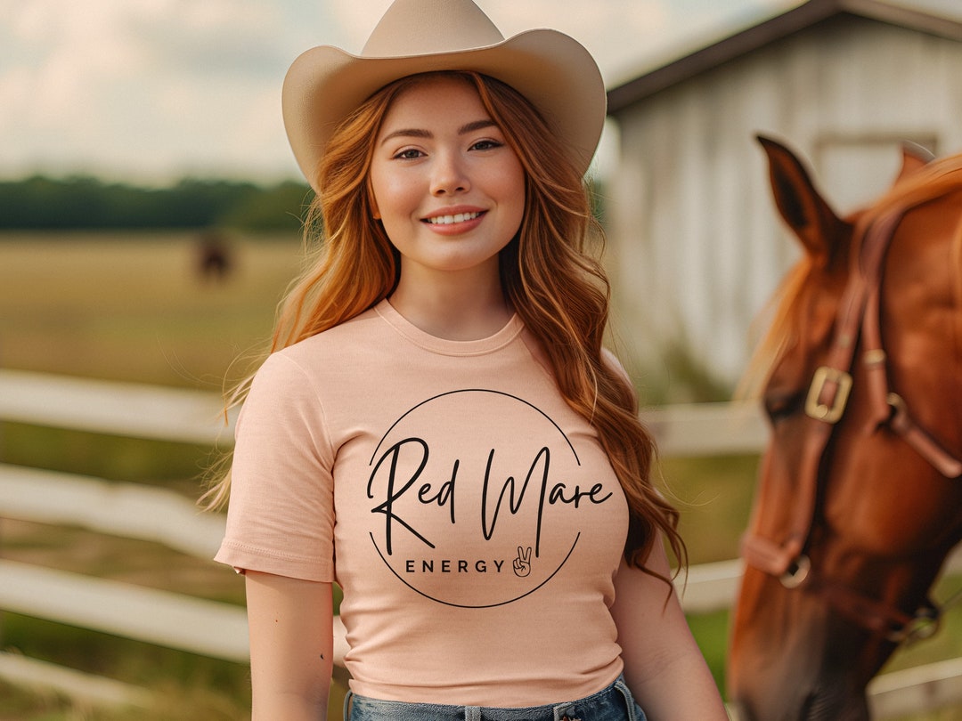 Red Mare Energy Shirt / Red Mare Shirt / Equestrian Shirt / Horse Shirt ...