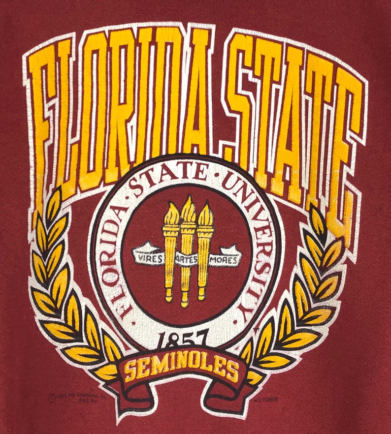 Rare!!vintage 80s Florida State of University Sweatshirt Big Logo ...