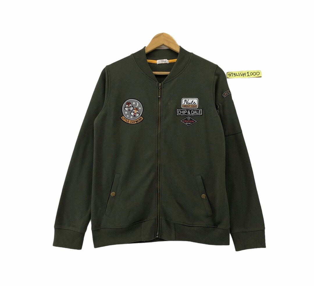 Rare!! Vintage Chip & Dale Zipper Jacket Sweater Sweatshirt Chip 'n’ Dale Character Nutty Tales ...