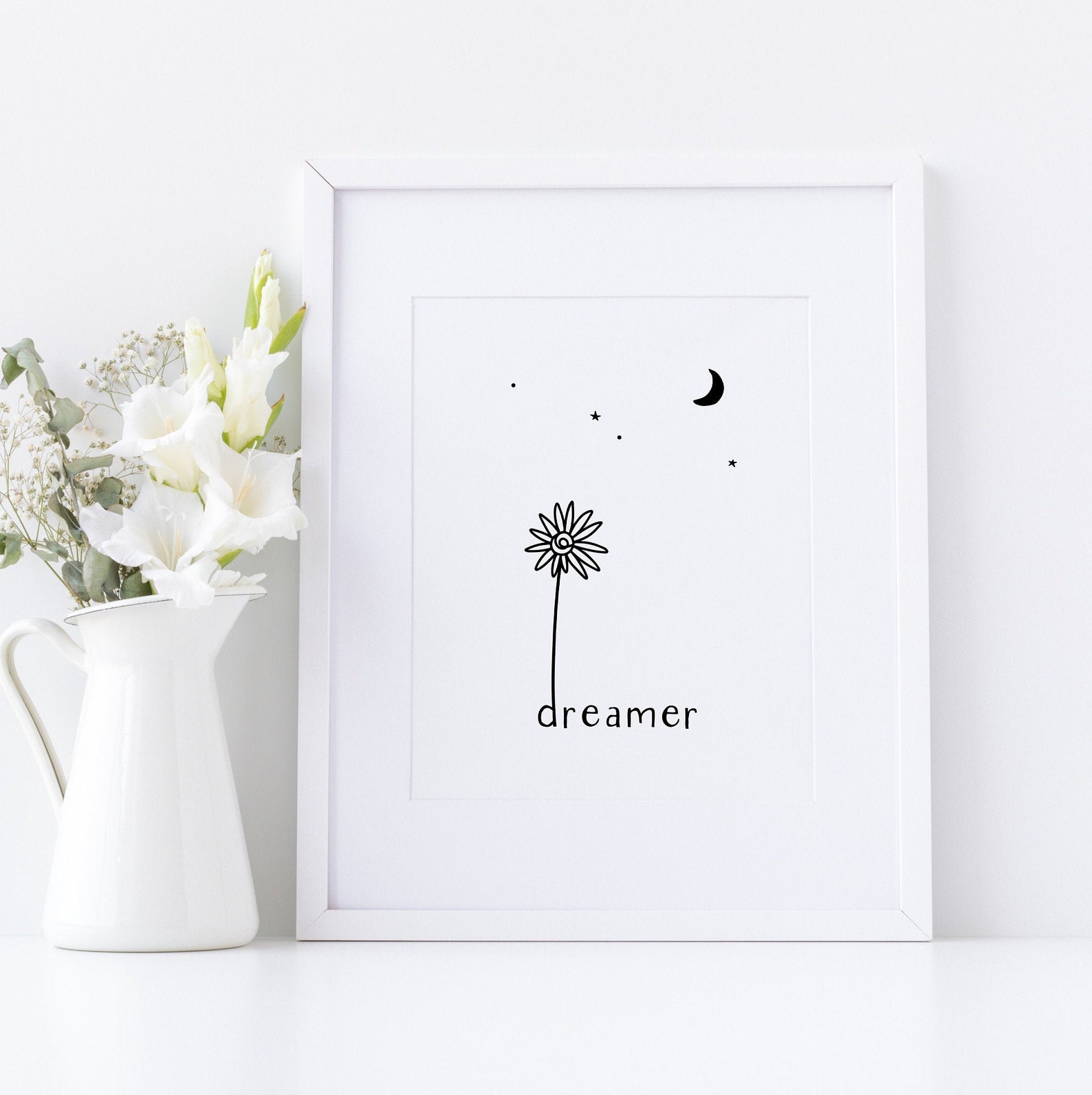 Dreamer Printable | Inspirational Printable | Typography Wall Art ...