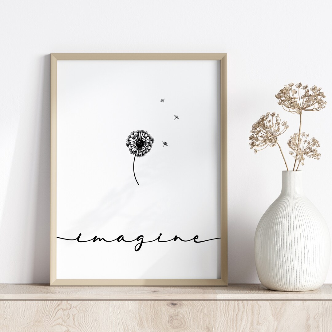 Imagine Printable | Inspirational Printable | Typography Wall Art ...