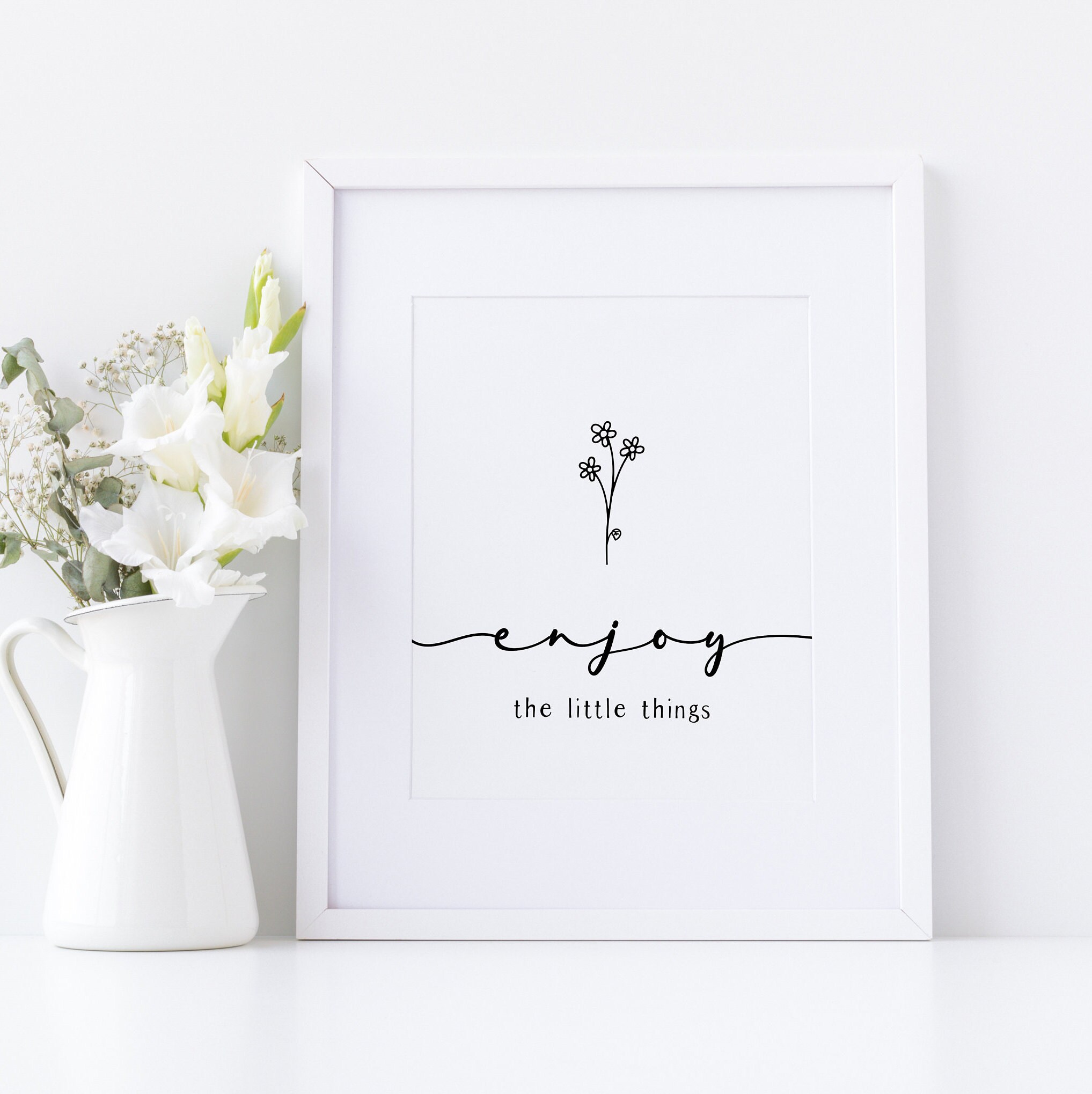 Enjoy the Little Things Printable | Inspirational Printable | Flower ...