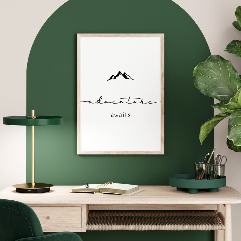 Adventure Awaits Mountains Printable | Inspirational Printable ...