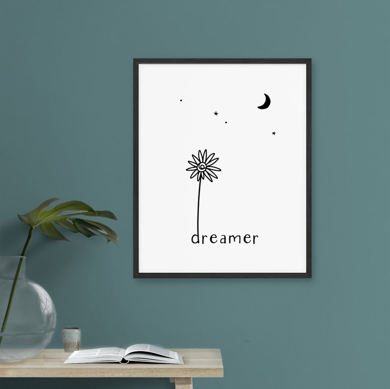 Dreamer Printable | Inspirational Printable | Typography Wall Art ...