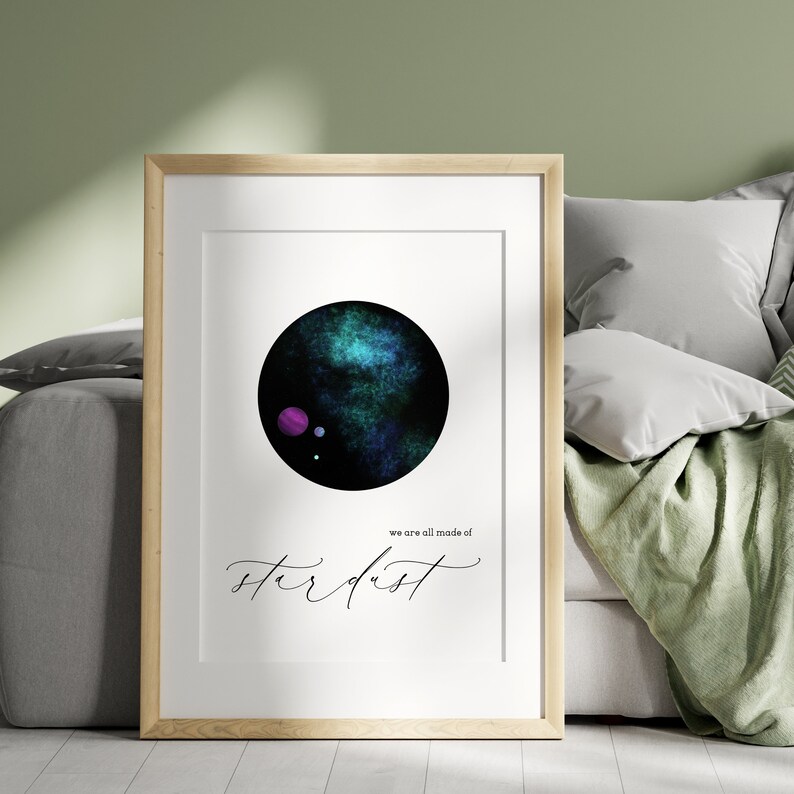 We Are All Made of Stardust Printable Art | Inspirational Wall Art ...
