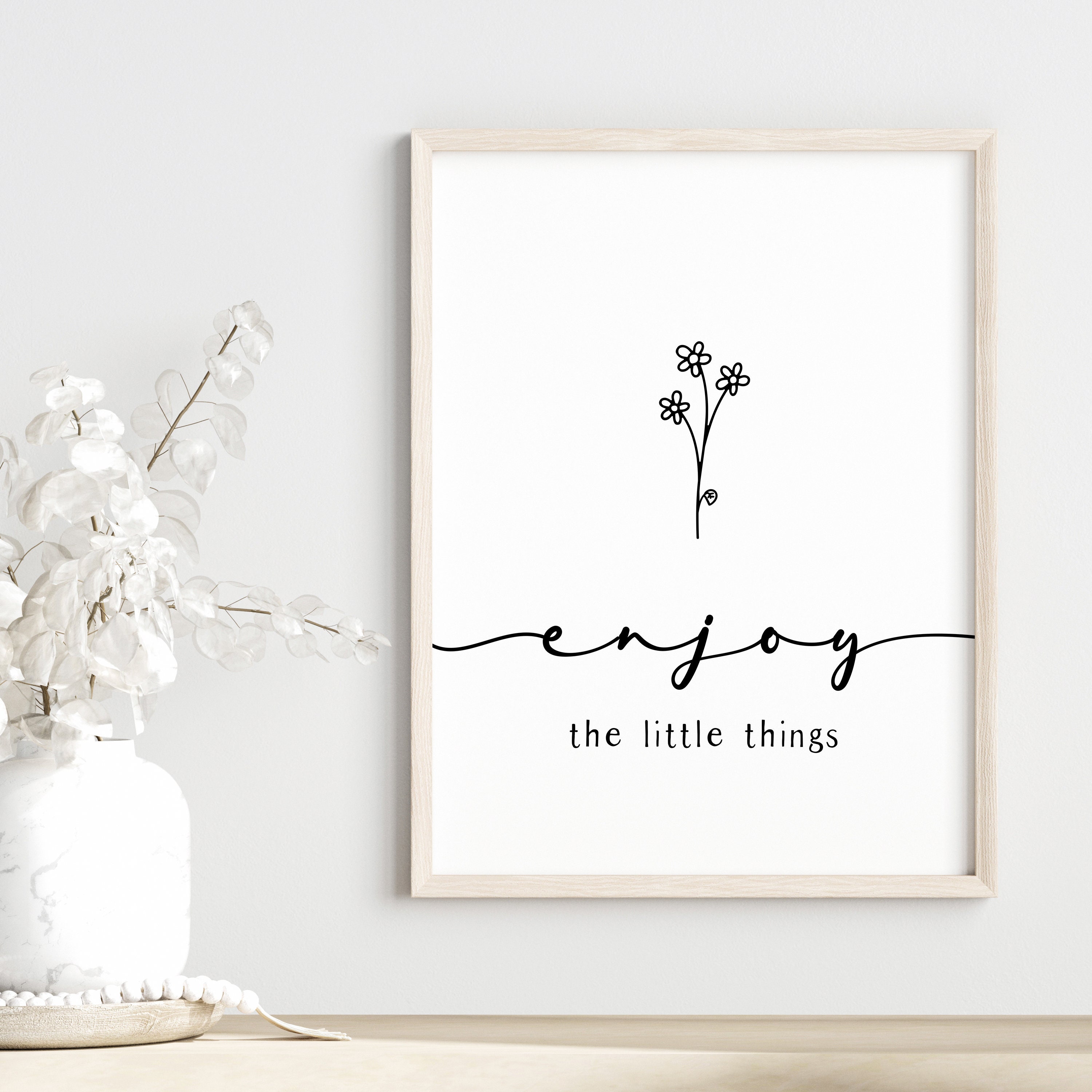 Enjoy the Little Things Printable | Inspirational Printable | Flower ...