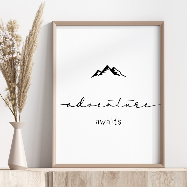 Adventure Awaits Mountains Printable | Inspirational Printable ...