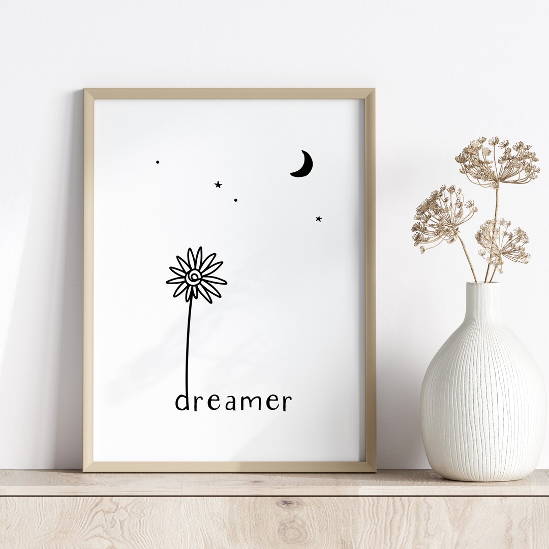 Dreamer Printable | Inspirational Printable | Typography Wall Art ...