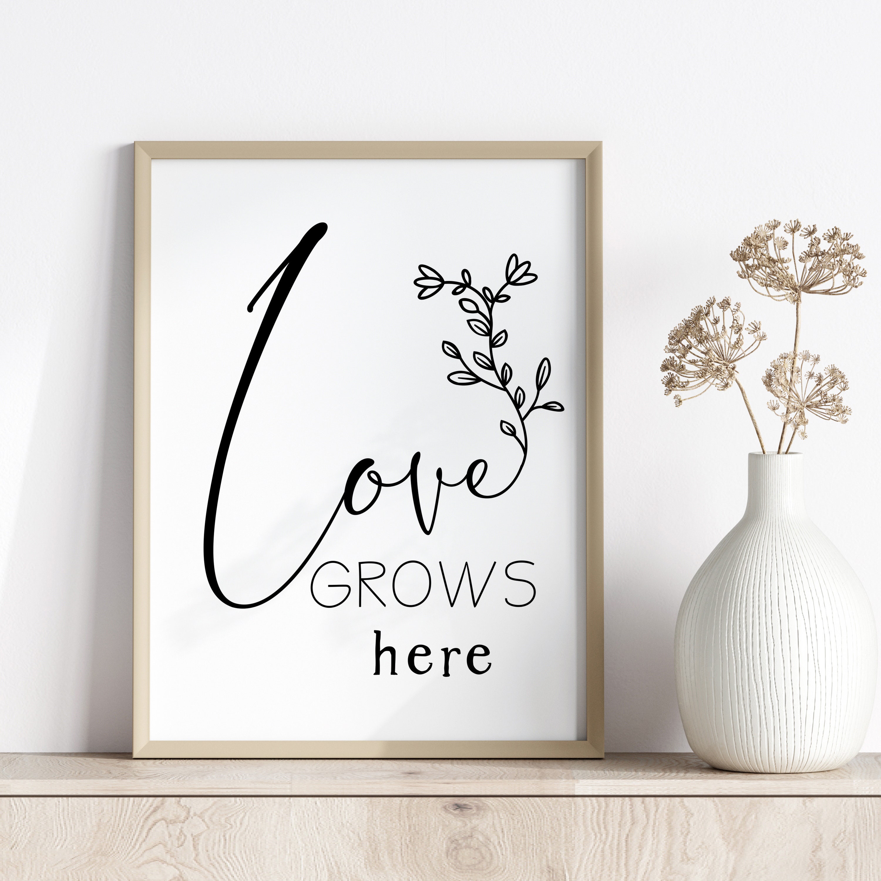Love Grows Here Printable | Inspirational Printable | Plant Lover ...