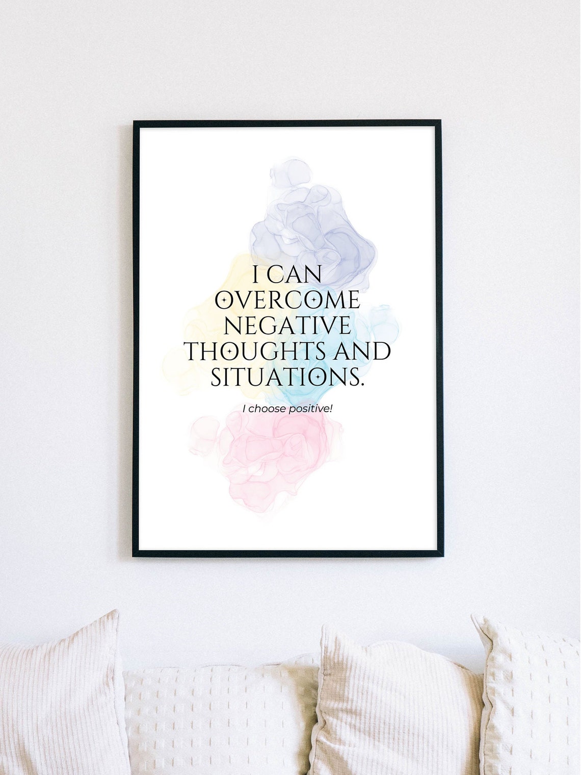 Positive Affirmations Printable Inspirational Art Aesthetic Pastel ...
