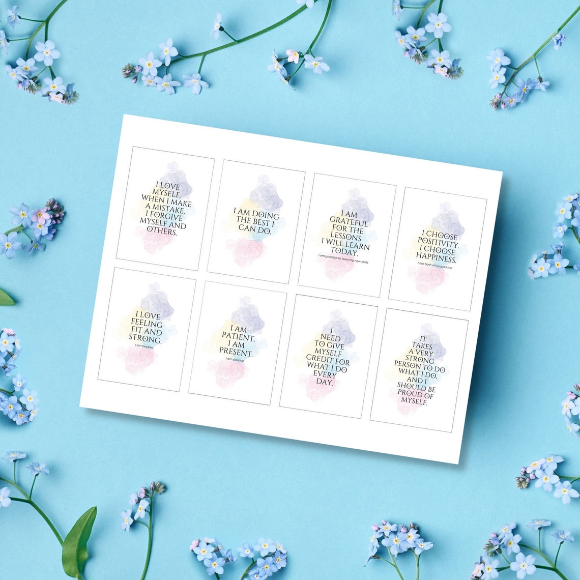 45 Printable Self-love Affirmation Cards - Boost Positive Thinking ...