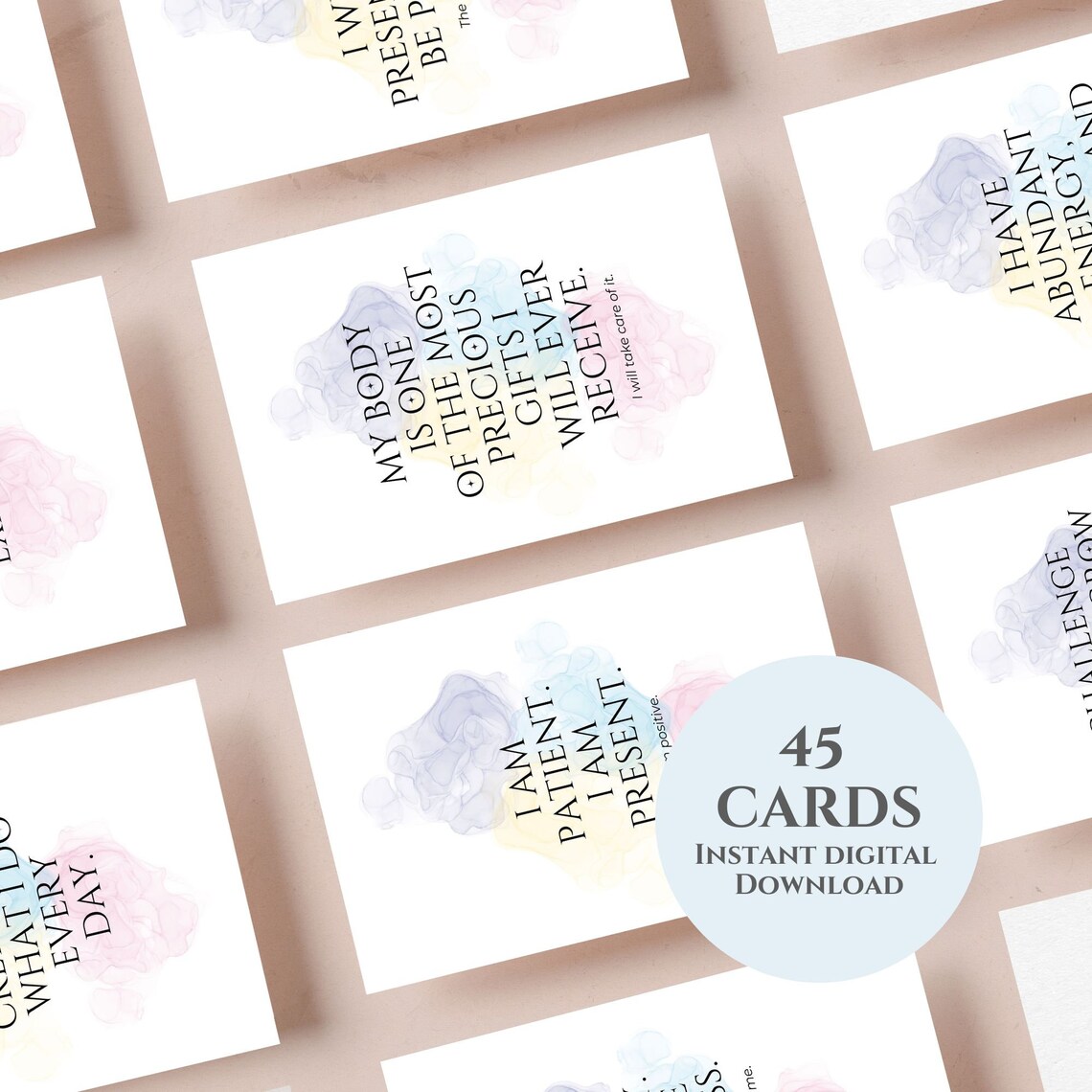 45 Printable Self-love Affirmation Cards - Boost Positive Thinking ...