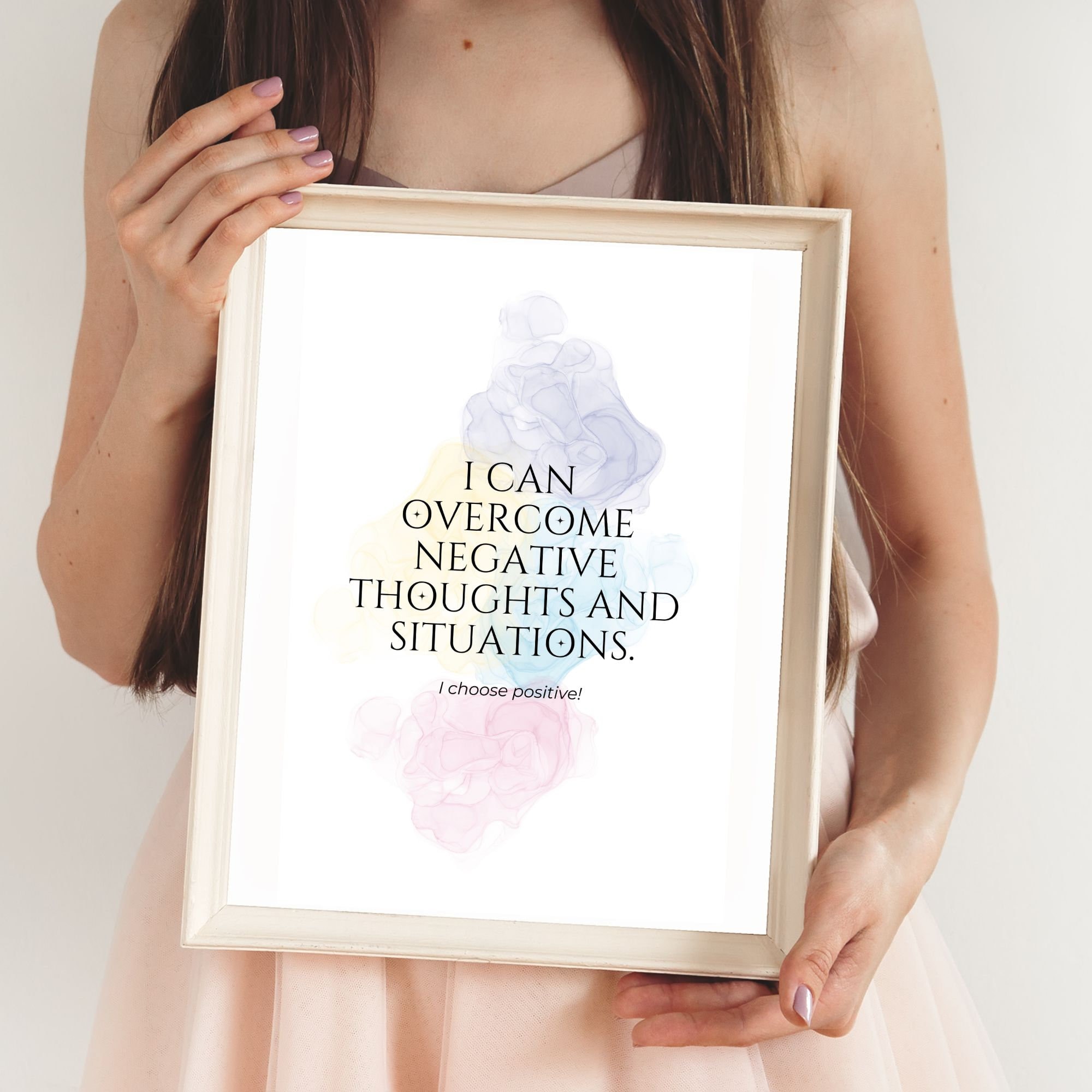 Positive Affirmations Printable Inspirational Art Aesthetic Pastel ...