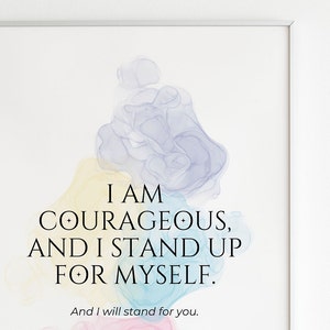 Self Love Affirmation Printable Wall Art Pastel Serene Inspirational ...