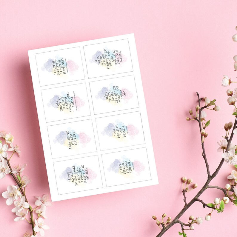 45 Printable Self-love Affirmation Cards - Boost Positive Thinking ...
