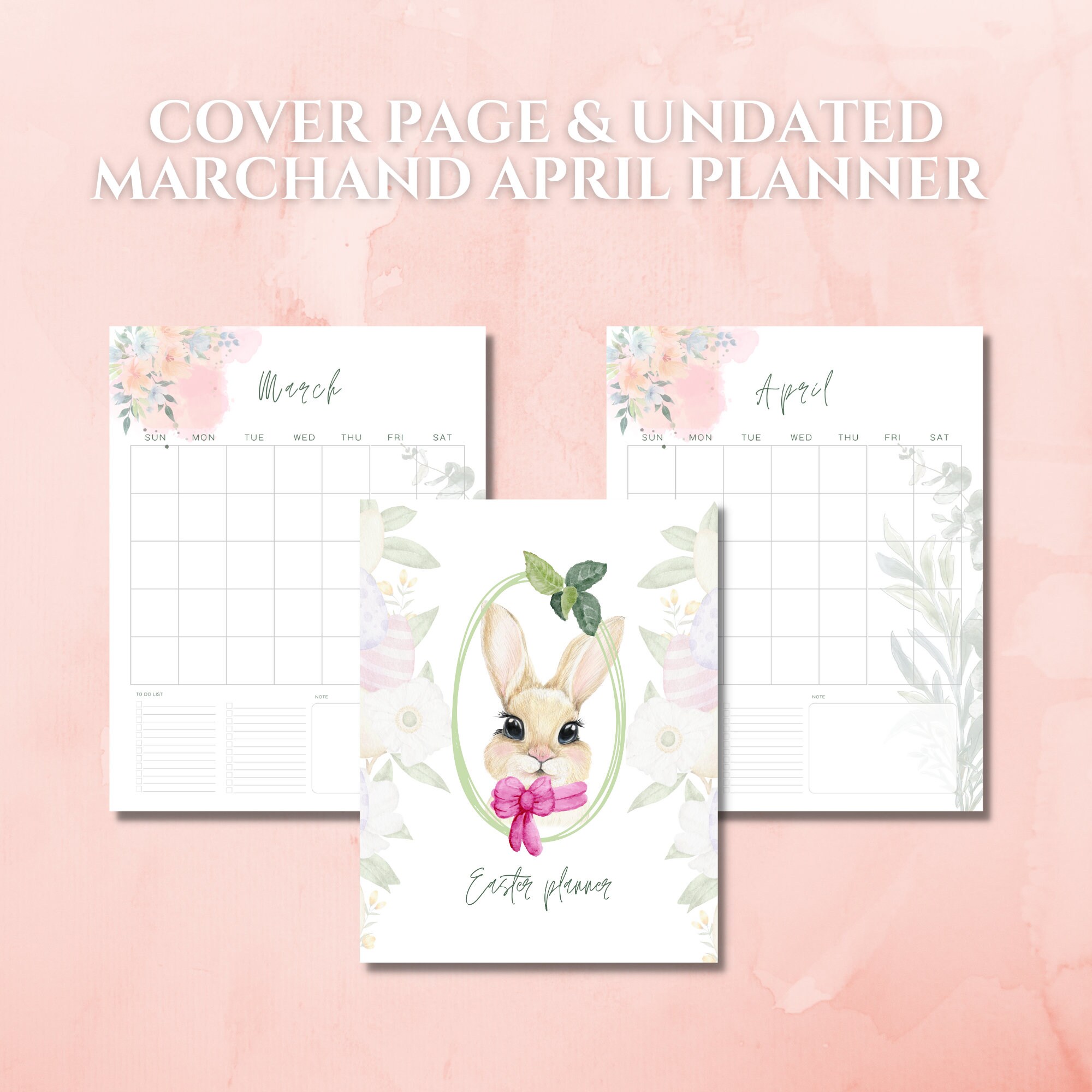 Easter Planner Printable, Bunny Journal and Party Organizer, Easter ...