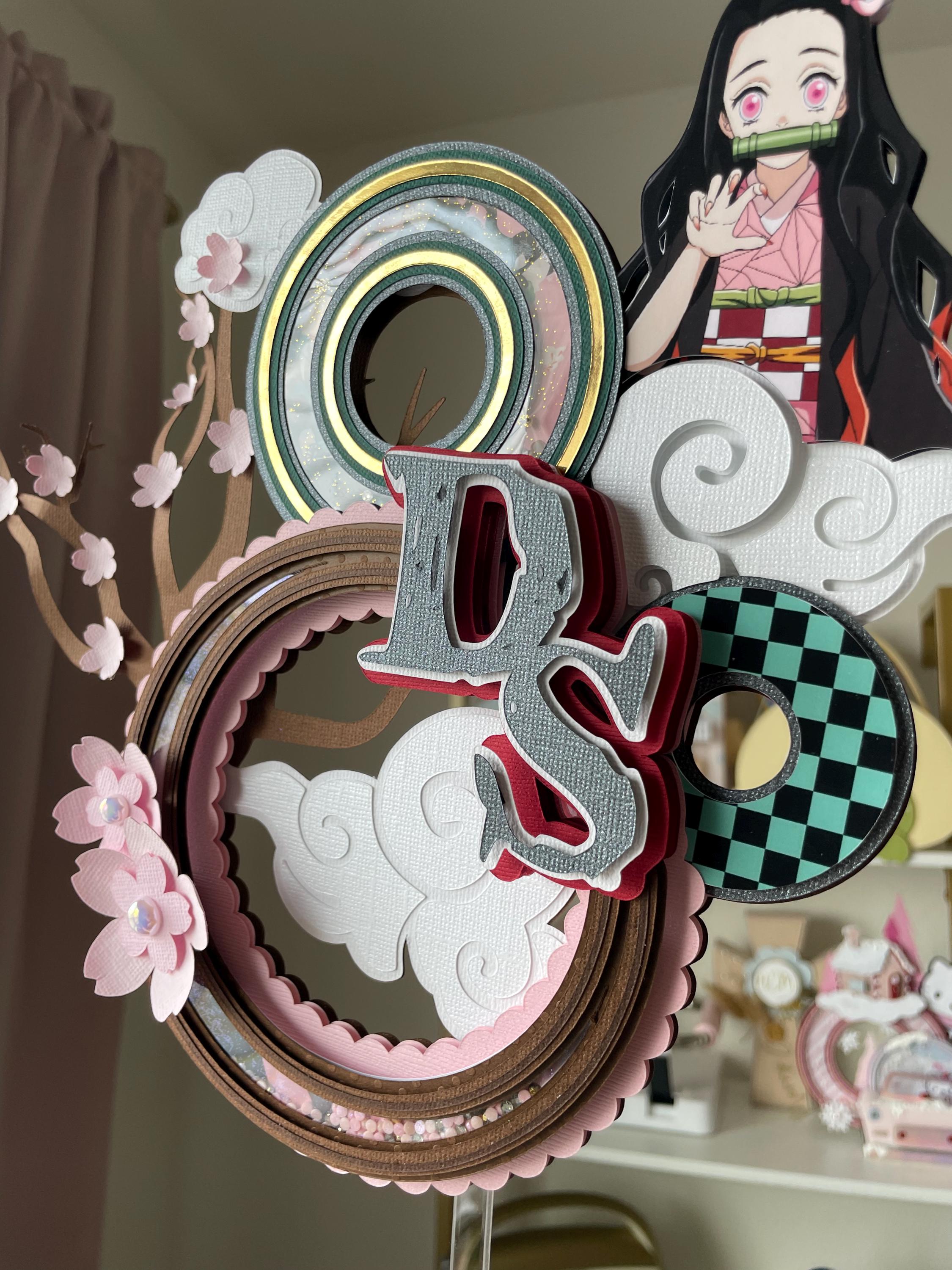 Demon Slayer Cake Topper.demon Slayer, Cake Topper, Custom Cake Topper ...